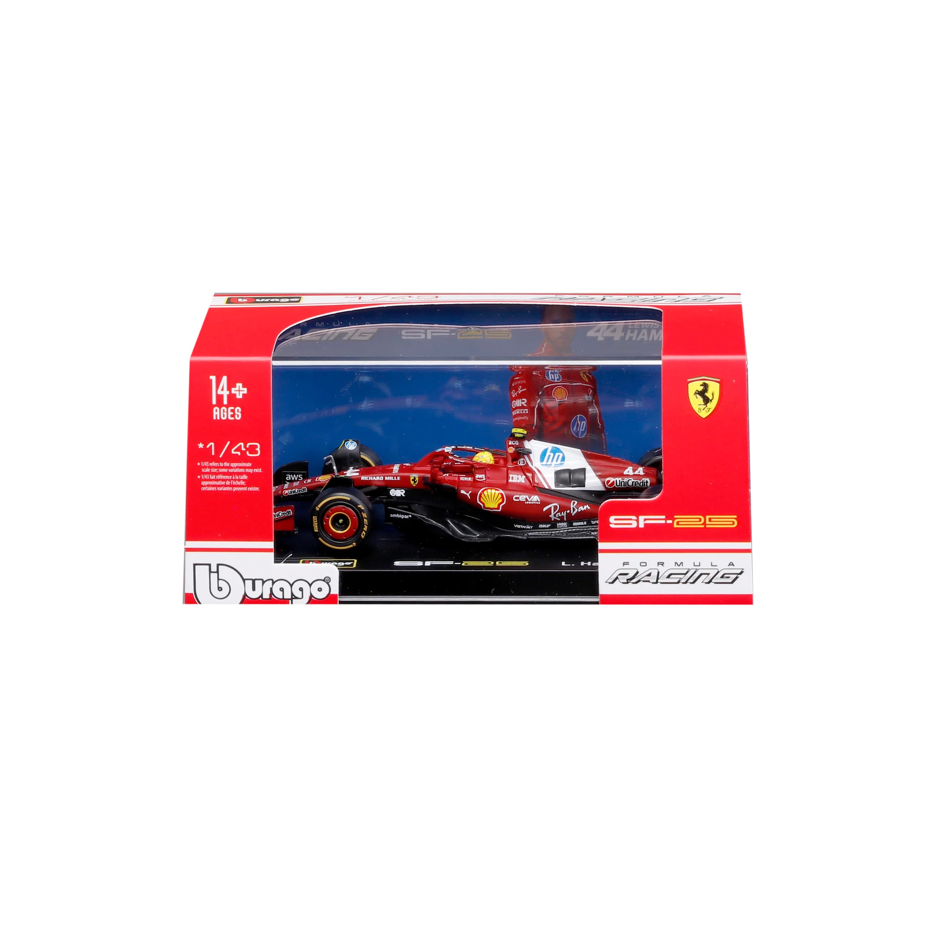 Bburago 1:43 Scuderia Ferrari SF25 Lewis Hamilton – RBN Racing